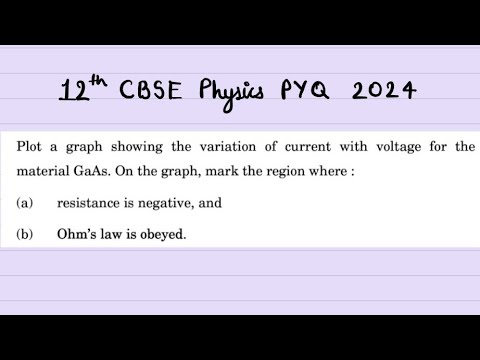 XII Physics Plot a graph showing the variation of current with voltage ...