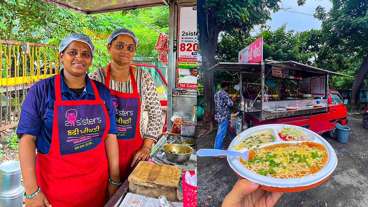 2 Sister Selling Khichdi in Food Truck | Best Masala Kadhi Khichdi in ...