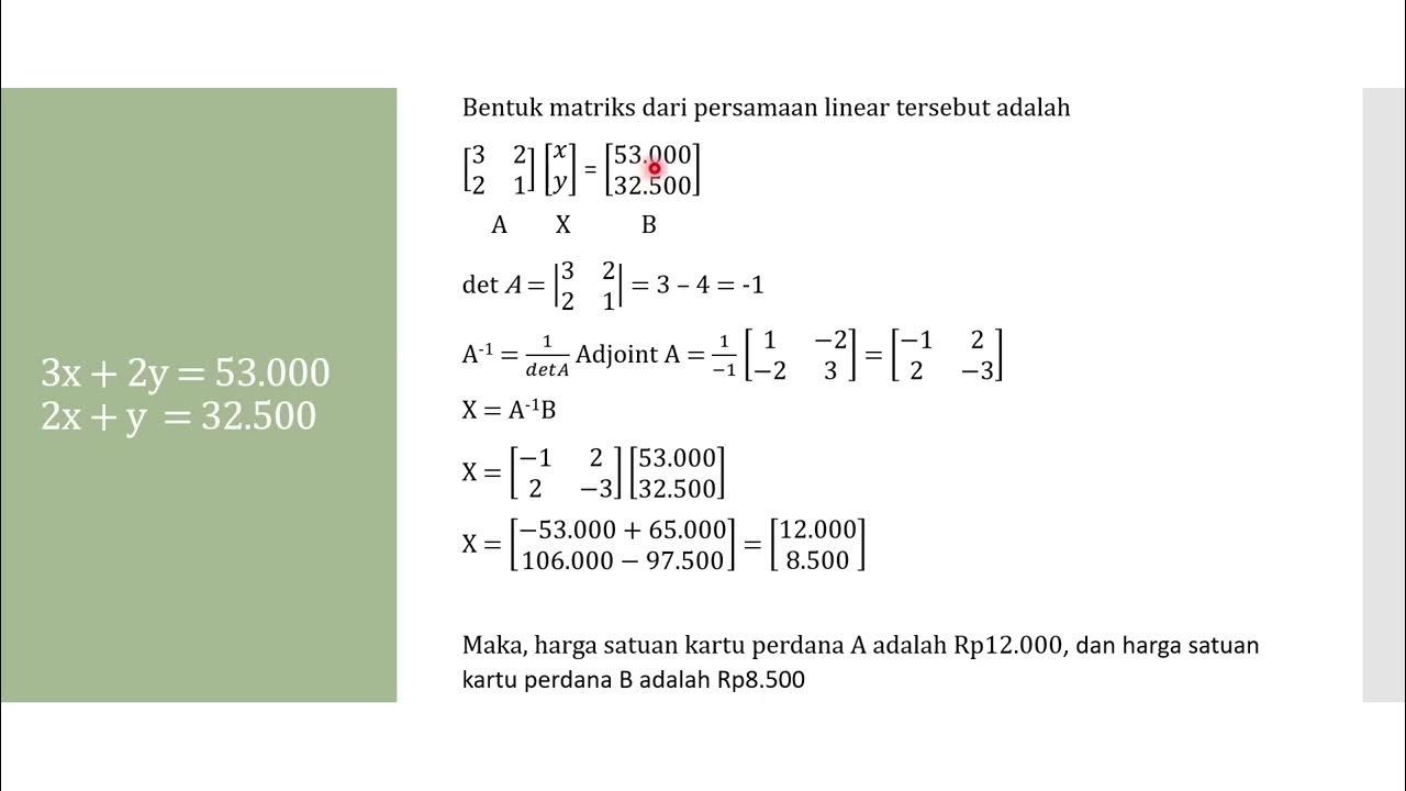 Penerapan Matriks dalam Kehidupan Sehari-Hari | Kelompok 3 Kelas 1IA04 ...
