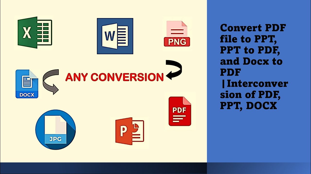 Convert PDF file to PPT, PPT to PDF|Interconversion of PDF,PPT,DOCX Simple and easy way - YouTube