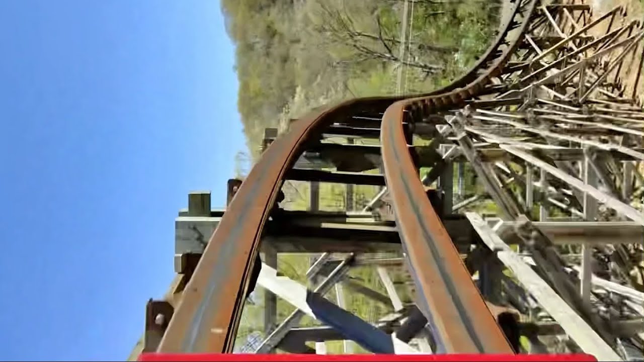 Outlaw Run Front Row POV w/ Improved Audio - Intense RMC Wooden Coaster ...