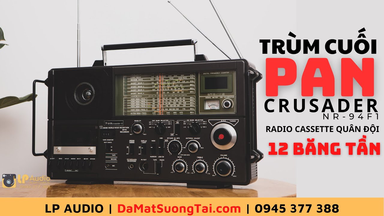 TRÙM CUỐI cassette radio quần đội 12 băng của ĐỨC PAN CRUSADER-S NR ...