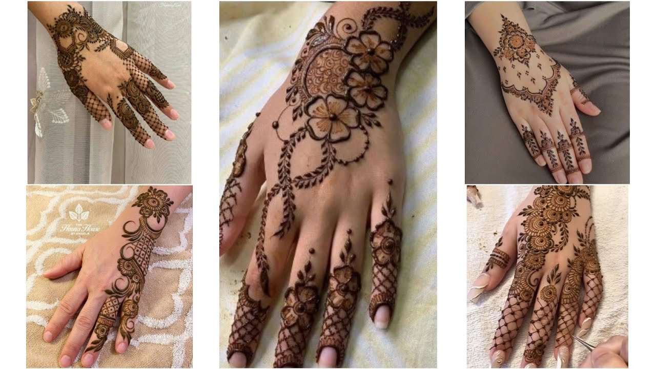 beautiful back hand mehndi designs simple henna design 2025 - YouTube