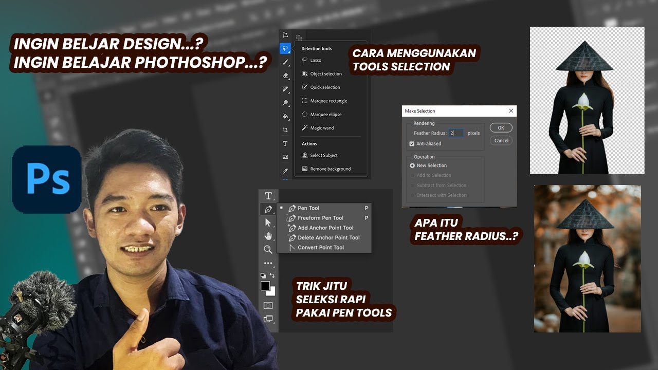TUTORIAL ADOBE PHOTOSHOP 2024 | BEDAH SELETION TOOL #tutorialphotoshop - YouTube