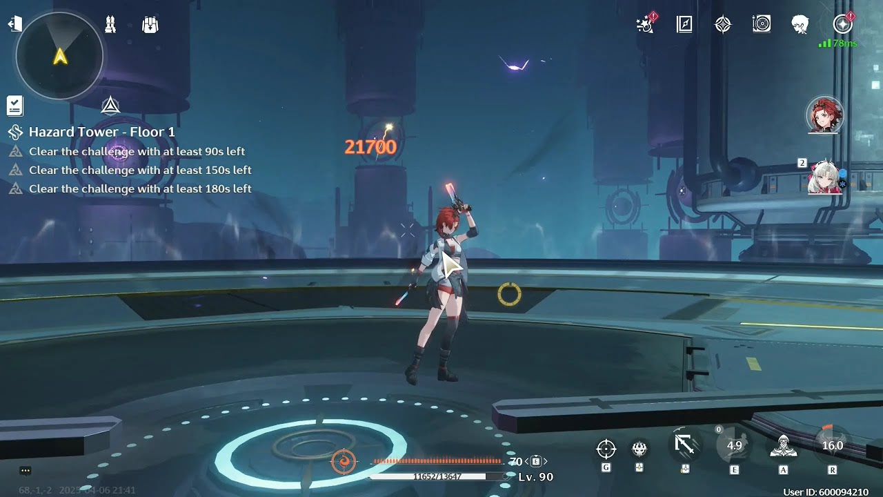 [WuWa] 1:45:70 time - Chixia & Ice girl idk - Tempest Mephis (Hazard Tower) [Maygi Challenge ...