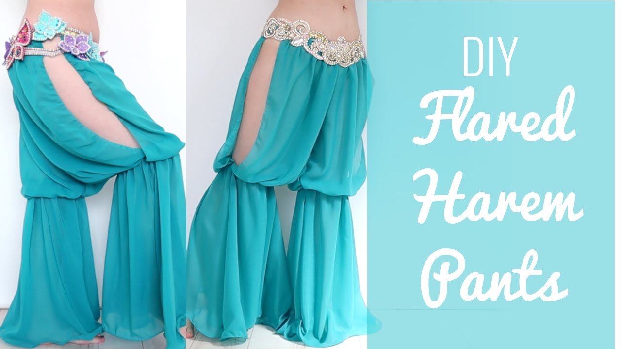 Make THESE TRENDY belly dance pants! DIY Flared Harem Pants 2025 - YouTube