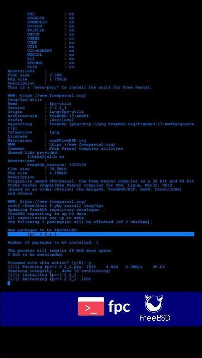 #FreeBSD #fpc Free Pascal Compiler Install [S2] #Shorts - YouTube