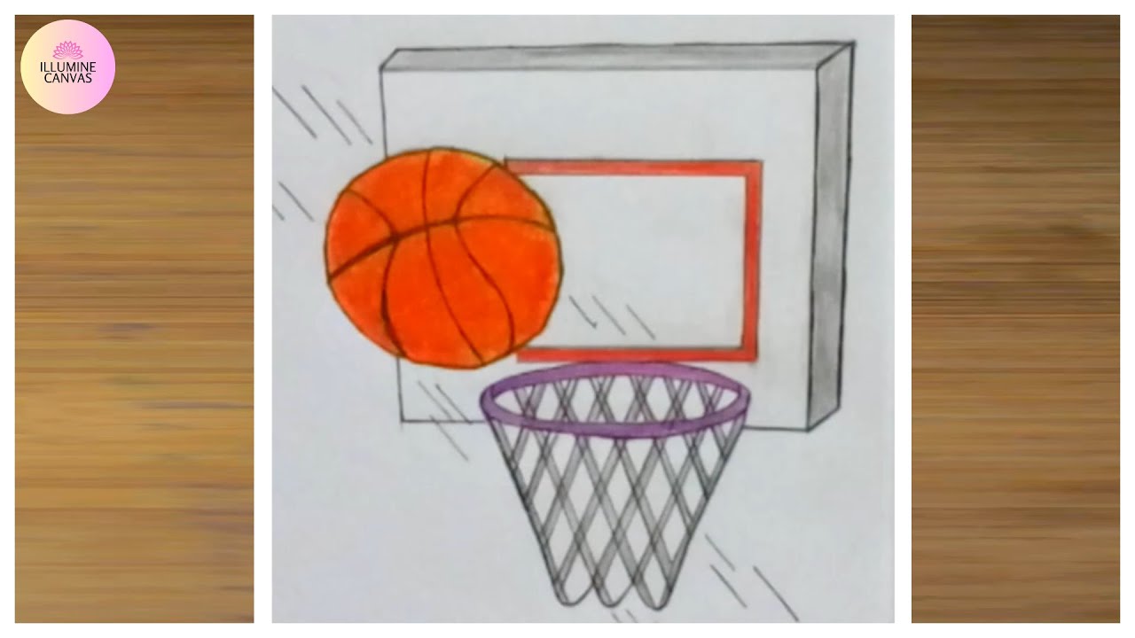 Learn to Draw a Basketball Going Through the Hoop - YouTube