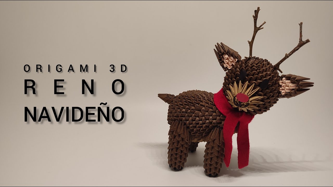 RENO NAVIDEÑO | ORIGAMI 3D | FELIZ NAVIDAD 🎄🎄🎄 - YouTube
