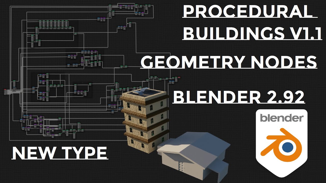 Procedural Buildings New Version For Blender 2.92 [Geometry Nodes ...