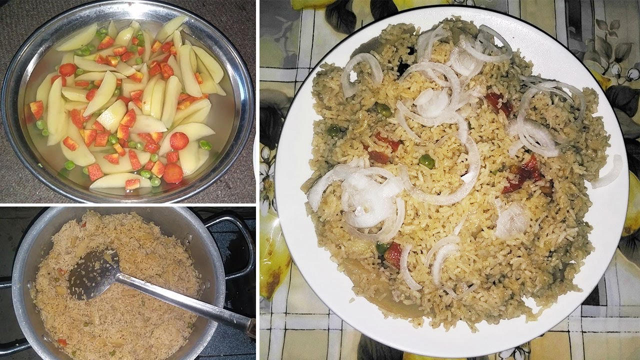 Aloo Matar or Mutter Pulao Recipe Pakistani | Mix Vegetable Pulao ...