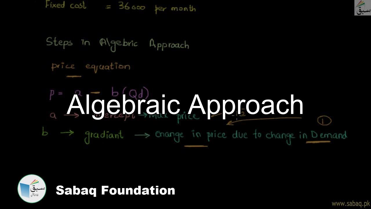 Algebraic Approach, Accounting Lecture | Sabaq.pk - YouTube