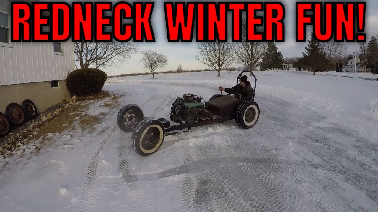 Redneck Winter Fun: Cold Starting and Snow Drifting my Buick Nailhead ...