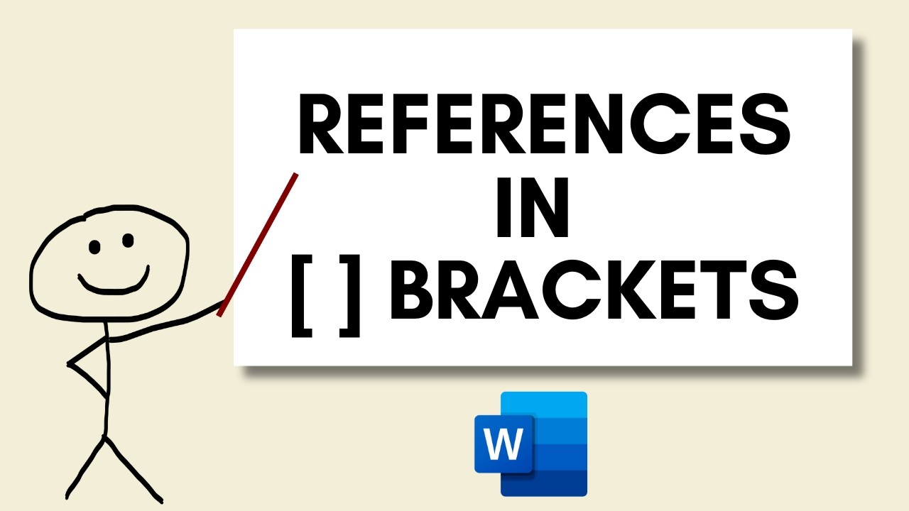 How to Add References with Square Brackets in MS Word - YouTube