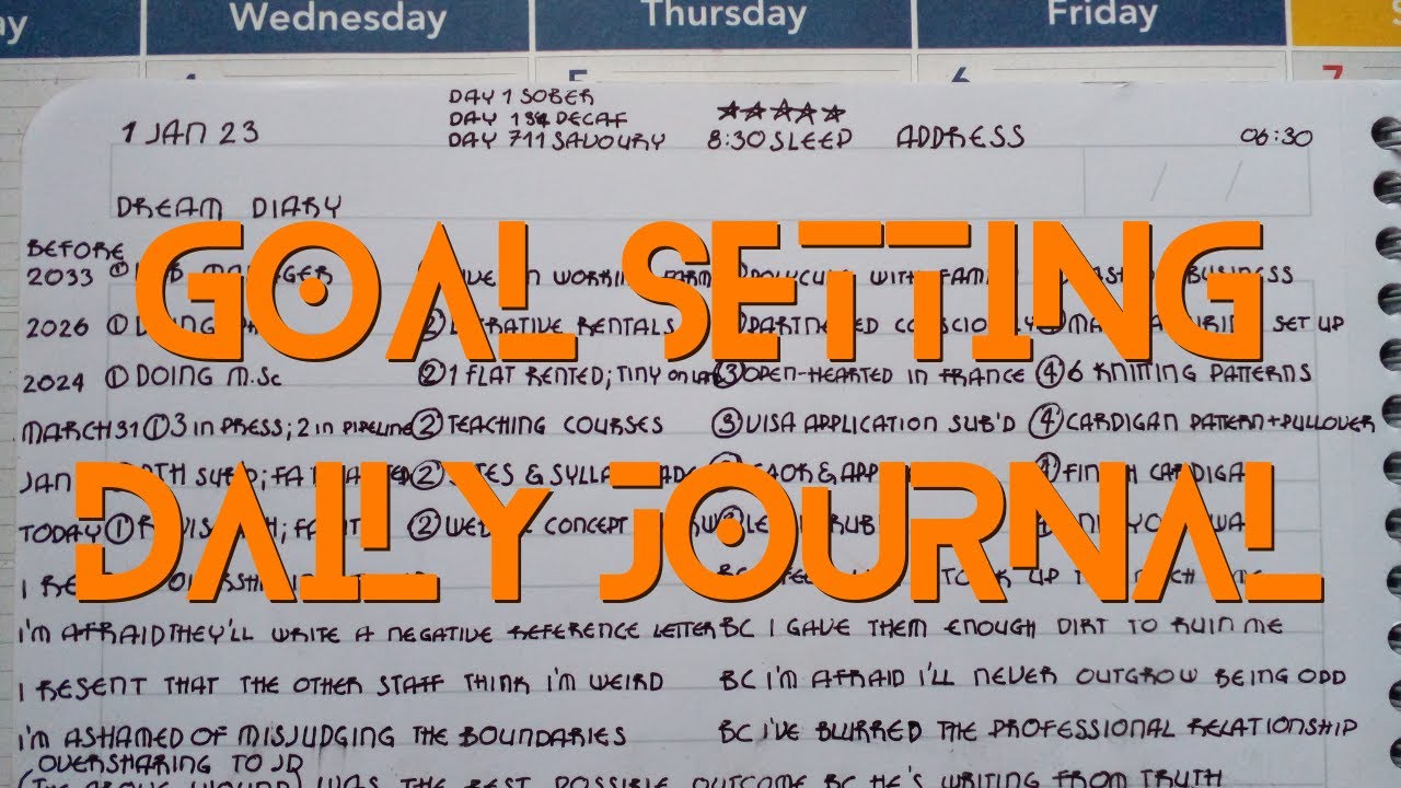 Daily Journal Template Part 2 - Goal Setting - YouTube