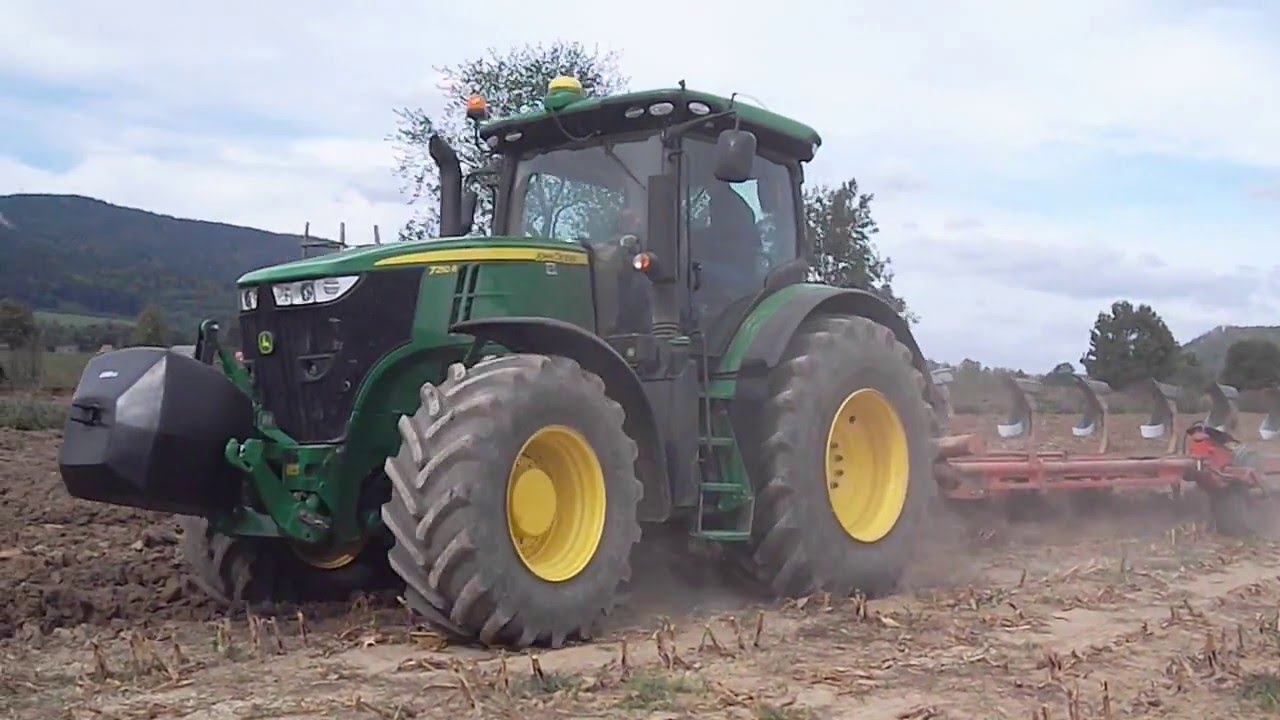 John Deere 7250R v orbě - YouTube