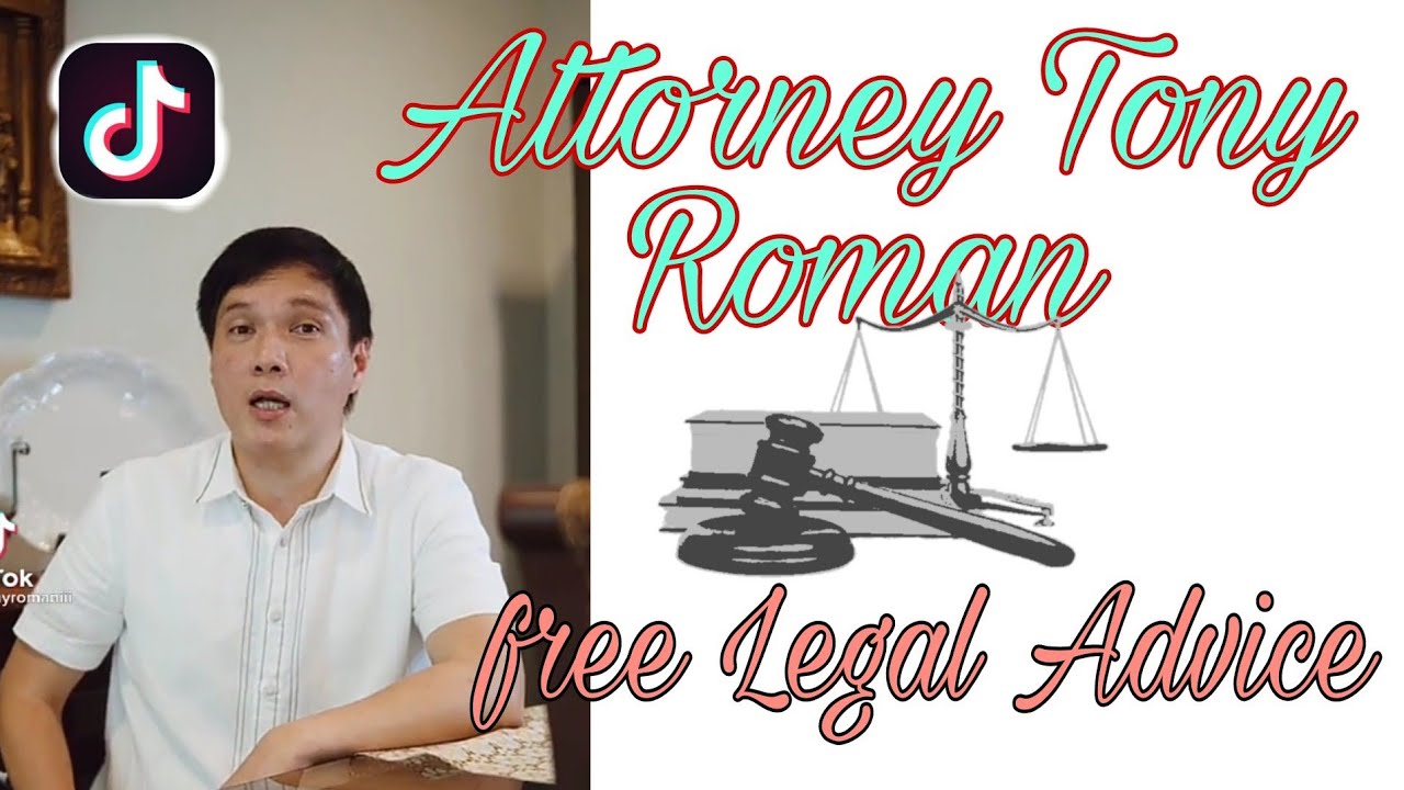 TIKTOK FREE LEGAL ADVICES BY ATTORNEY TONY ROMAN/ TIKTOK - YouTube