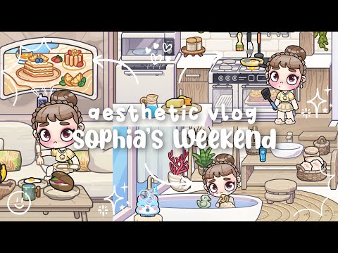 AESTHETIC VLOG: 🧺🧸SOPHIA ON THE WEEKEND 🛁🪞| AVATAR WORLD DRAMA ROLEPLAY | PAZU