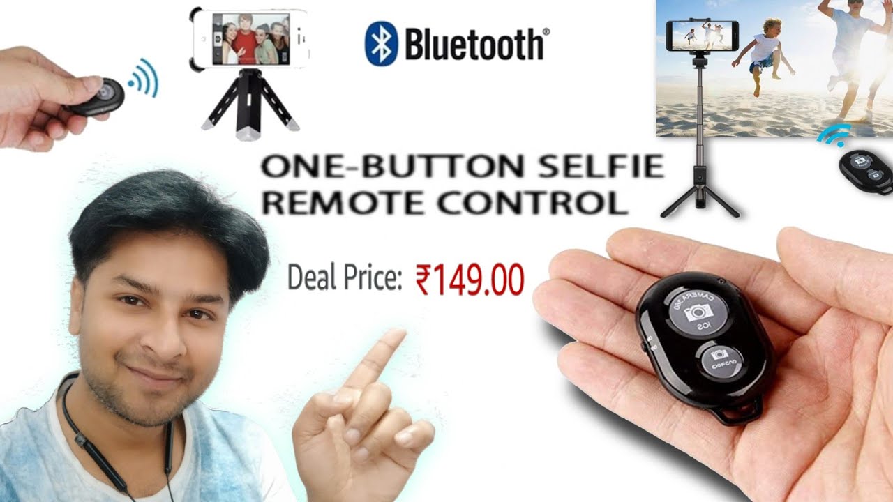 Bluetooth Selfie Remote Control with Camera Shutter Button for Iphone ...
