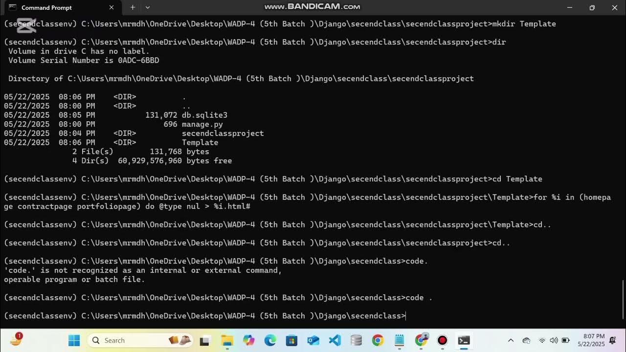 Build Django App: Create, Migrate, Superuser & Run Using 100% CMD - YouTube