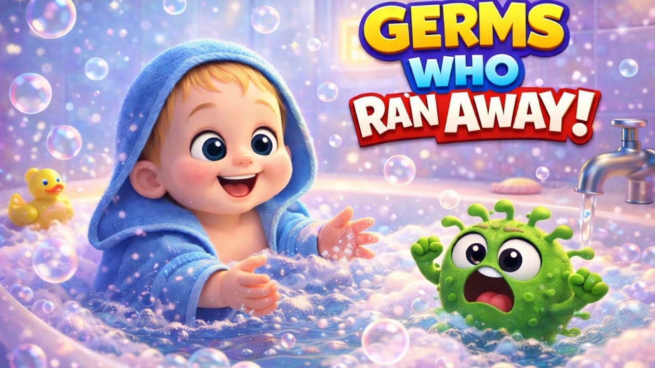 The Germ Who Ran Away! 🦠🫧 Fun Handwashing & Brushing Song for Kids ...