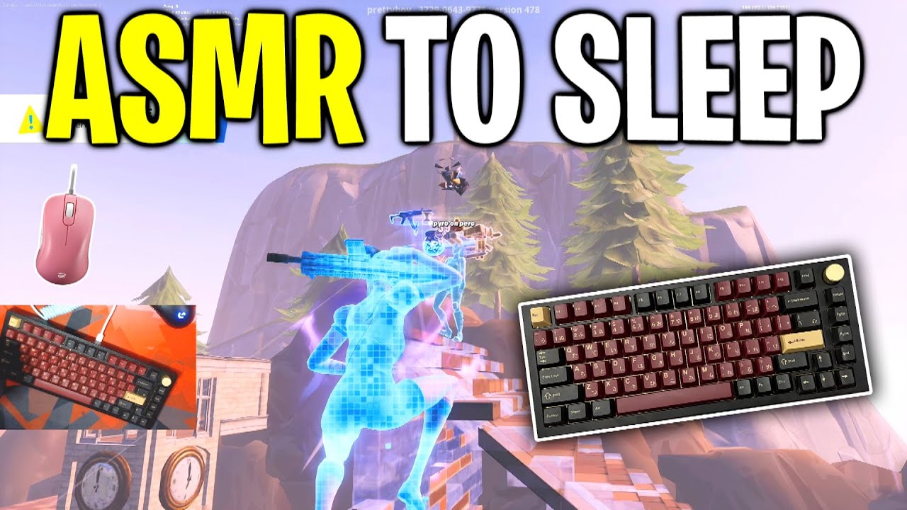 [ASMR] ⌨💤 Sleeping ASMR Mechanical Keyboard Sounds Fortnite Gameplay ...