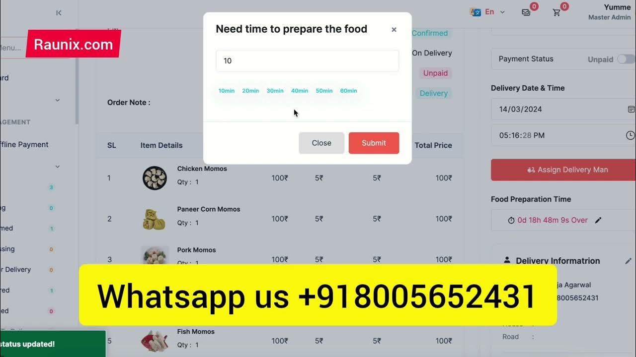 How to make food delivery app in India | live demo food delivery app in India - YouTube