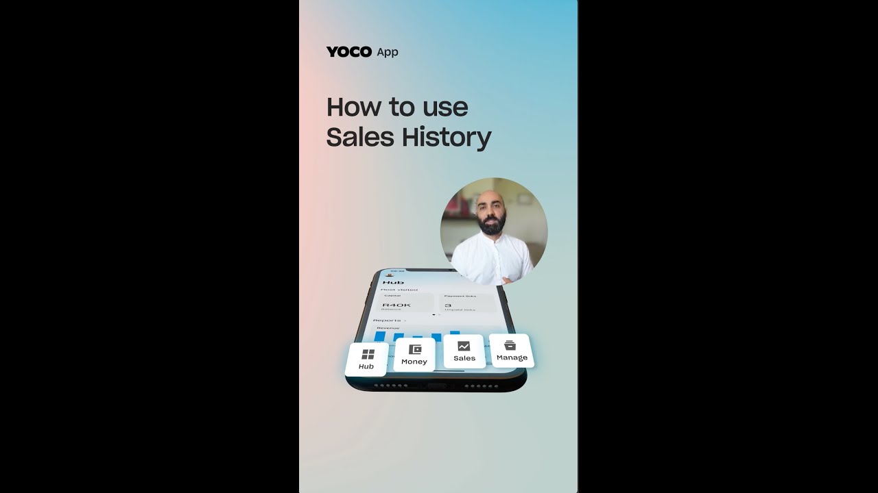 How to use Sales History in the reimagined Yoco Mobile App - YouTube