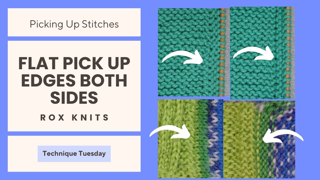 Picking Up Stitches Along a Garter Stitch Edge for a Flat Result // Technique Tuesday - YouTube