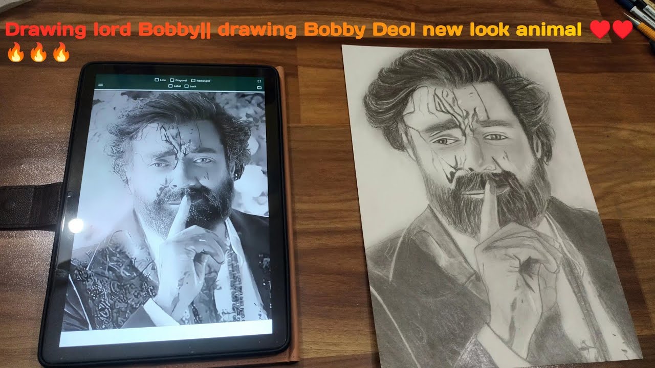 Drawing Bobby Deol||drawing Bobby Deol from animal||lord Bobby drawing ...
