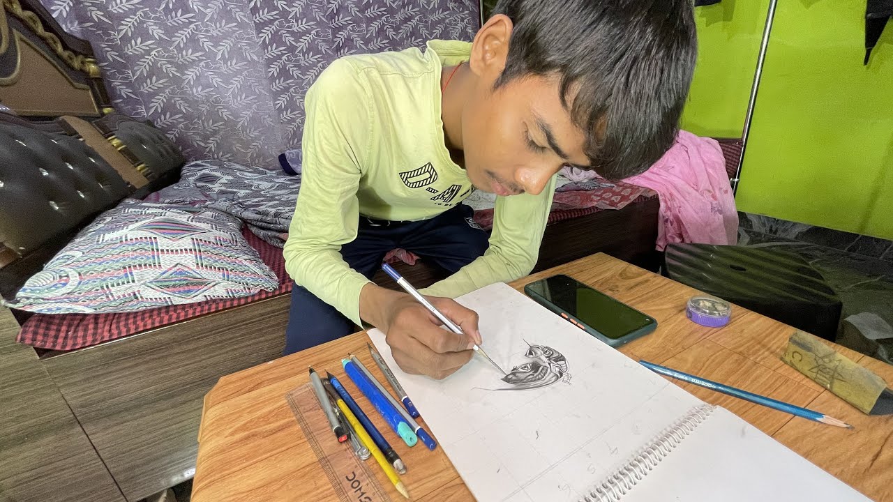 Aaj New Drawing Saru 😍 | Vlogs Roshan Mahto #vlogsroshanmahto # ...
