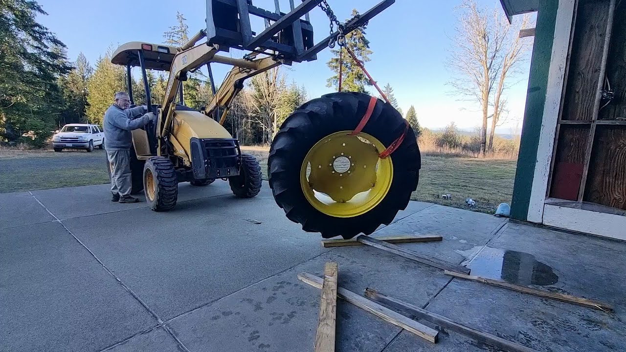 Tractor Tire Mounting - YouTube