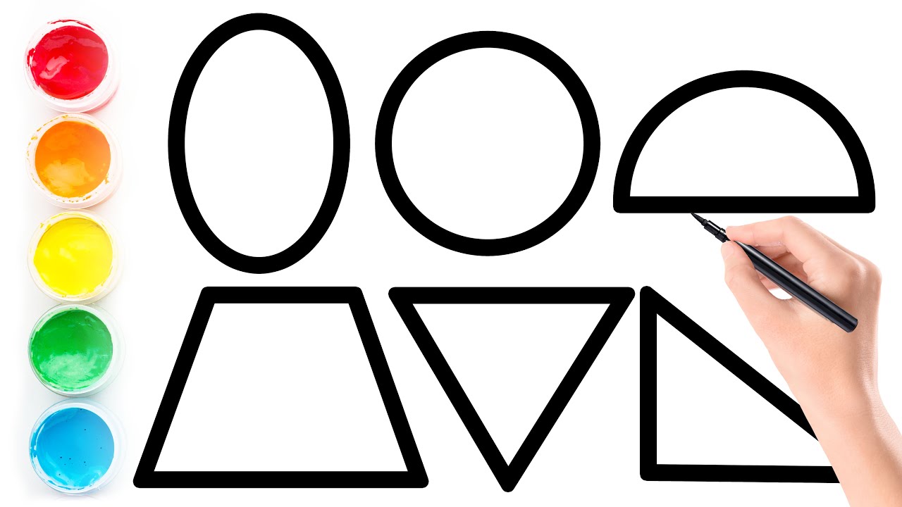 2d Shapes Drawing | How to Learn Shapes with Drawing & Painting to kids ...