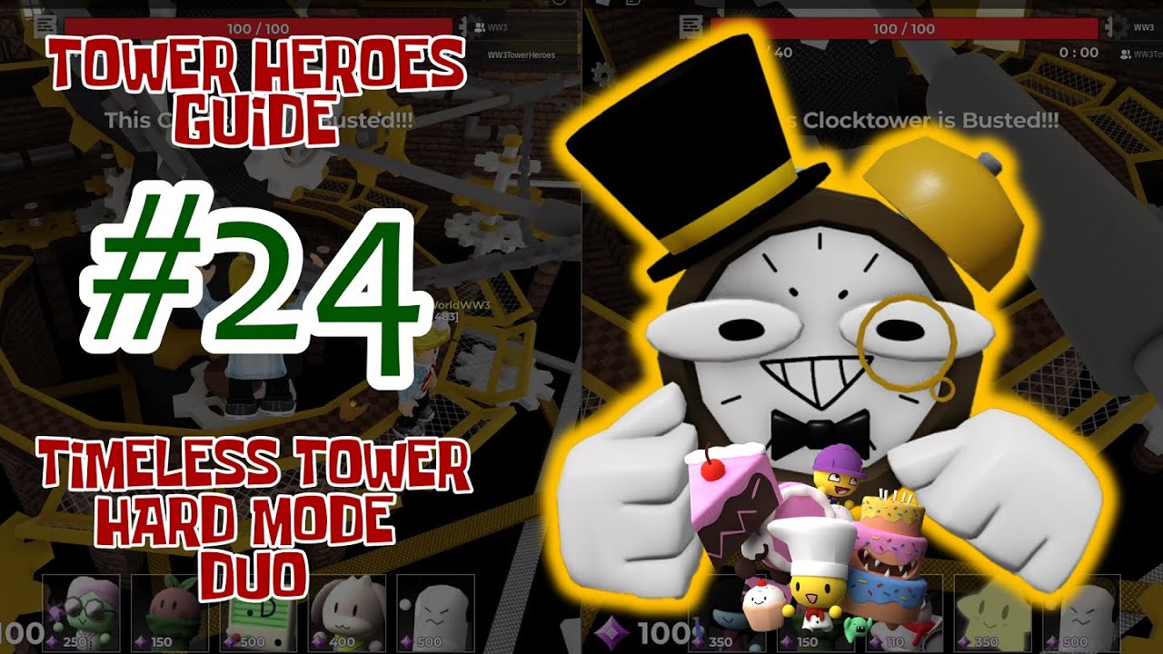 #24 Tower Heroes Guide / Make a Cake Update / DUO Timeless Tower Hard ...