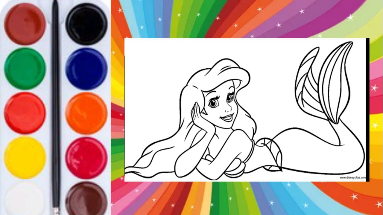 how to draw a cute Ariel /the little mermaid Disney Princess/easy ...