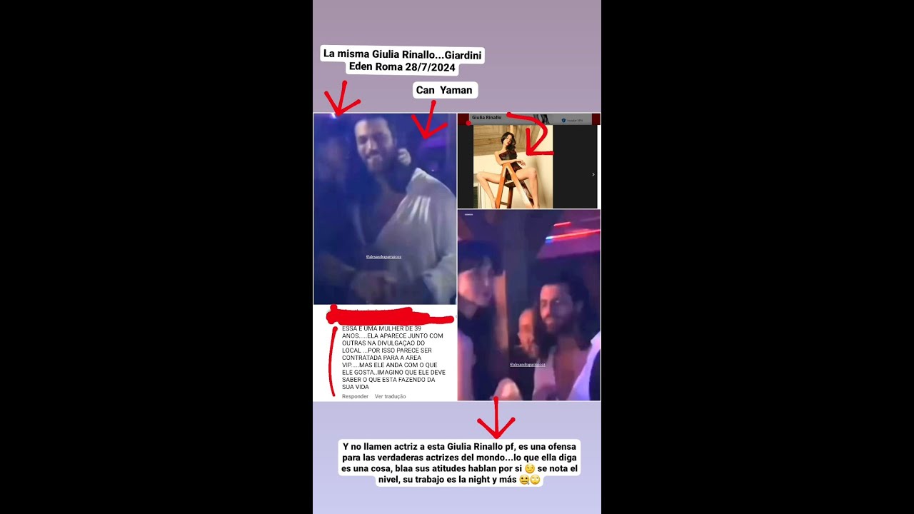 CAN YAMAN CON GIULIA RINALLO SIEMPRE JUNTOS EN NIGHTCLUB FUMARE ...