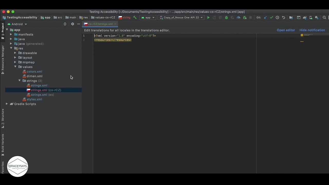 Pasos para agregar string resource Android Studio - YouTube