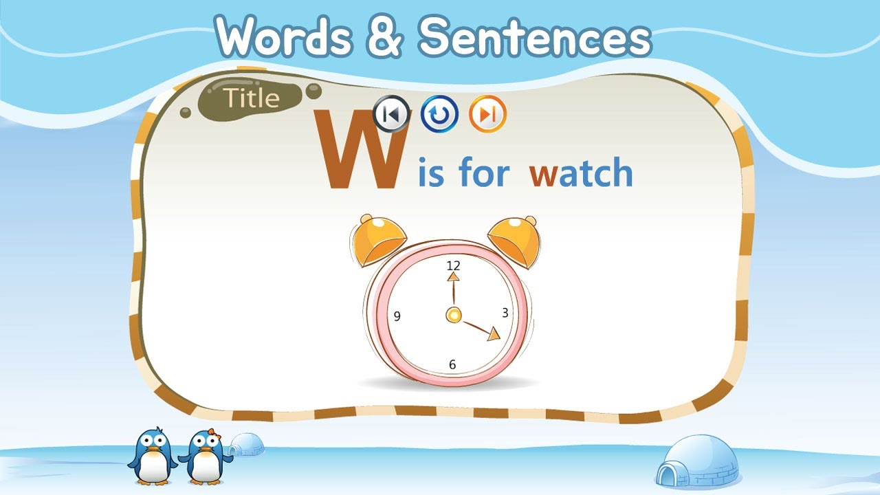 W is for watchㅣWords & SentencesㅣBasic Englishㅣ기초영어ㅣ알파벳ㅣ파닉스 - YouTube