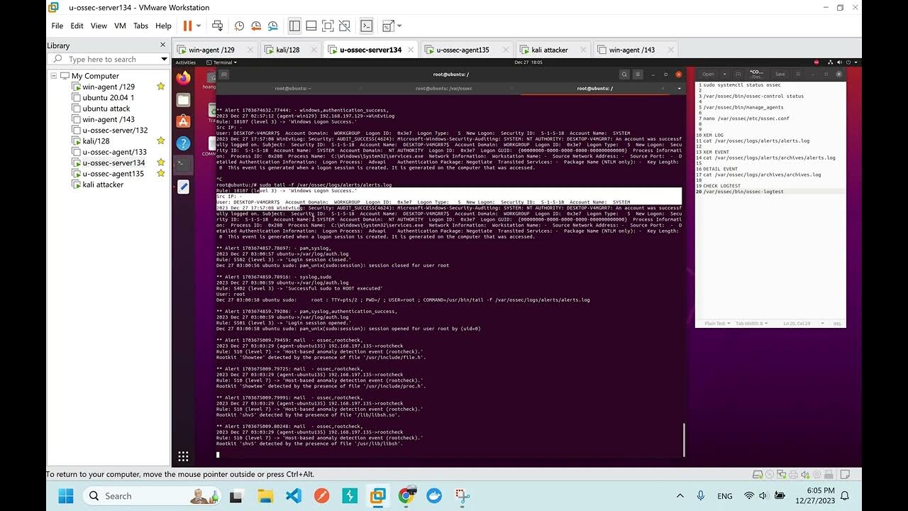 OSSEC Detect rootkit shv5 Centralized Malware Scanning System - YouTube