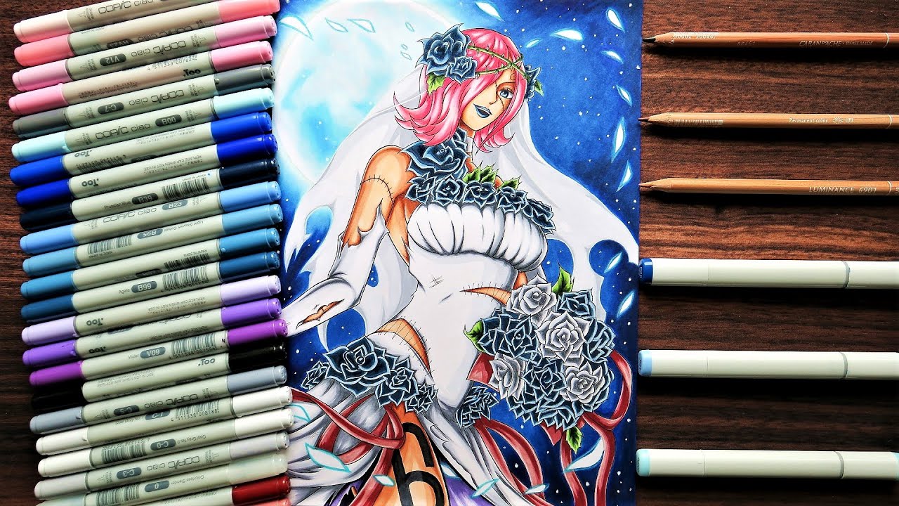 Drawing Reiju - One Piece (HALLOWEEN SPECIAL) - YouTube