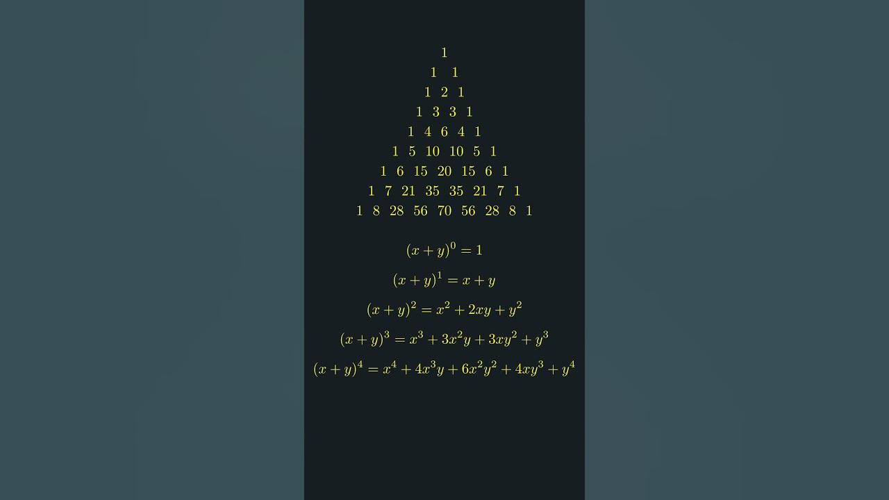 Pascal's triangle - YouTube