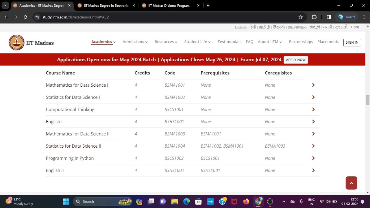 🎉Applications open for May 2024 batch 🥳 || BS in DS & ES || Diploma in ...