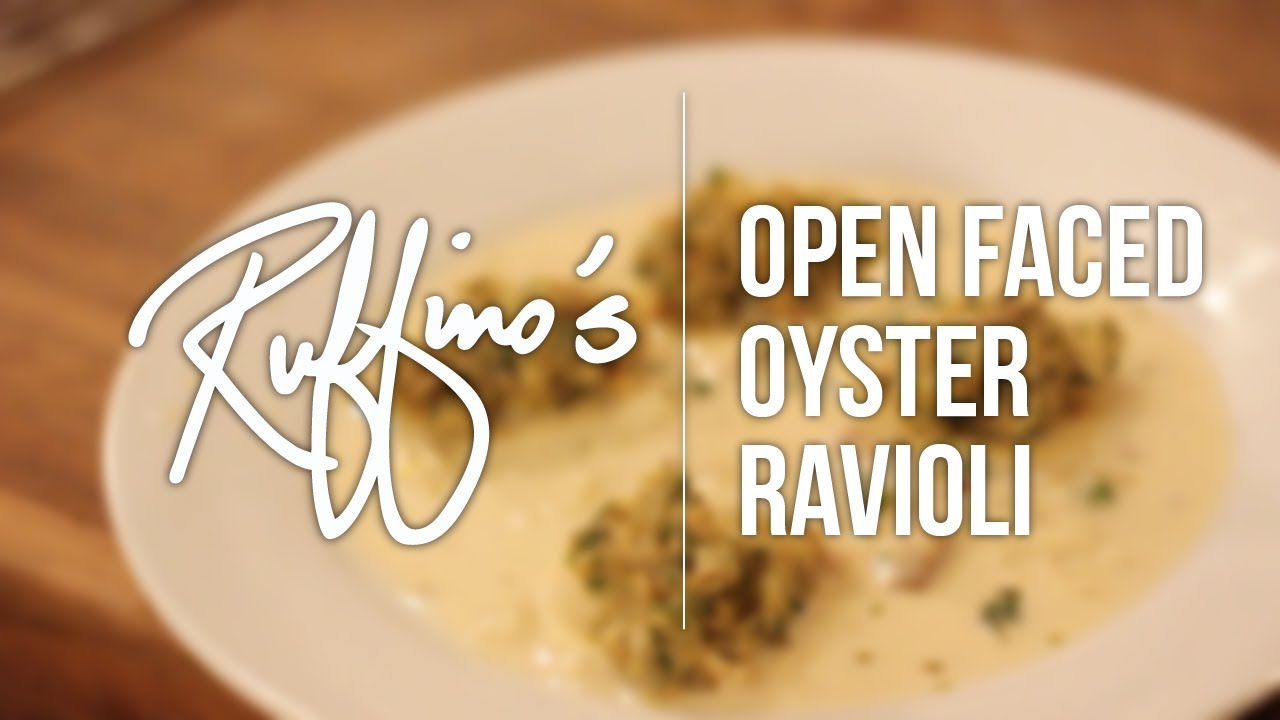 Ruffino's : How To Make Open Faced Oyster Ravioli - YouTube