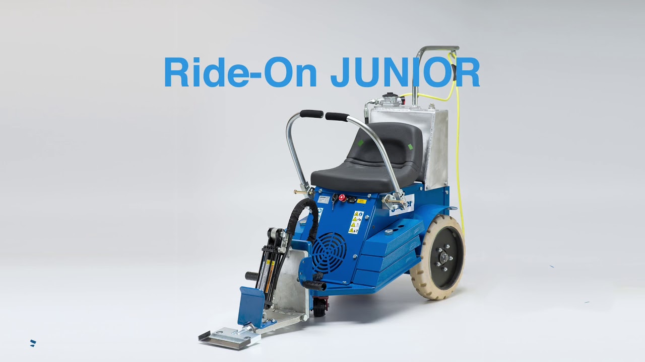 Janser Junior Ride-On Stripping machine - YouTube