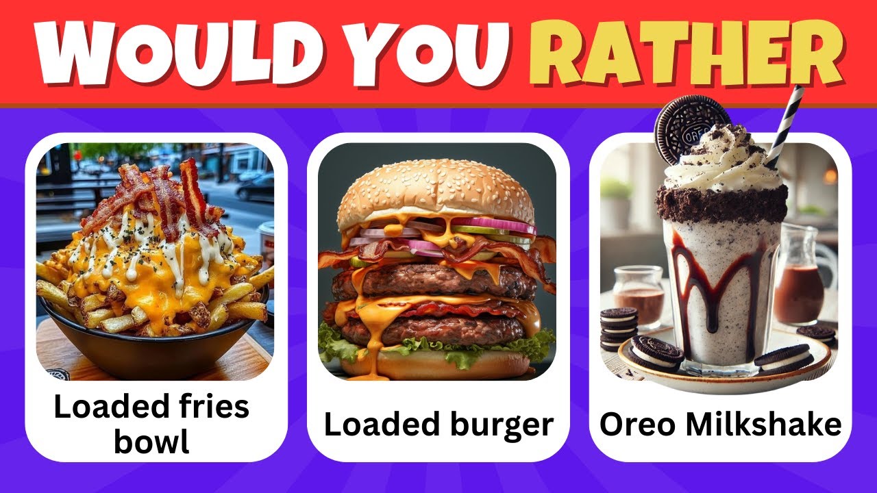 Junk Food Showdown! 🍩🍟🍔 | Would You Rather Game | Quizzy Fox - YouTube
