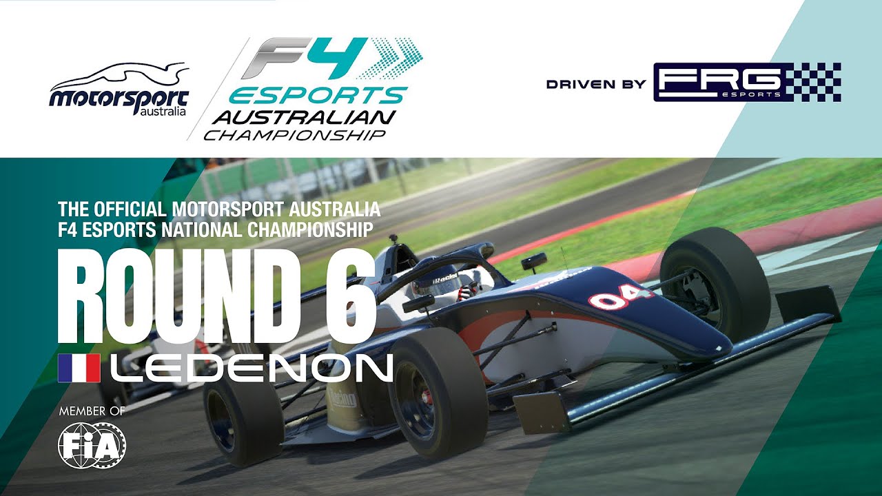 iRacing // Motorsport Australia Esports F4 Australian Championship // Round 6 at Ledenon - YouTube