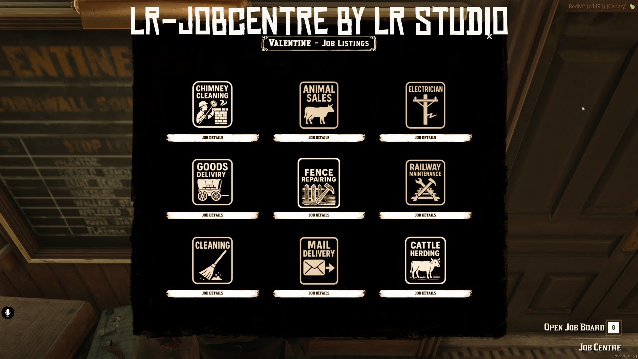 📜 LR-Jobcentre by Legends Studio | VORP Framework Jobs Script - YouTube