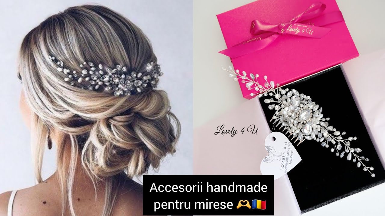 DIADEMA MIREASA, PIEPTAN PĂR MIREASĂ, Accesoriu elegant, PIEPTAN CU ...