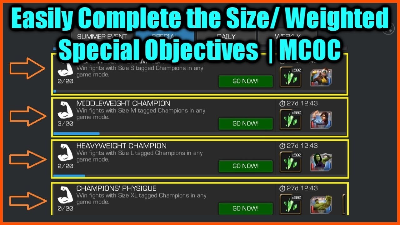Easily Complete the Weighted Champs Special Objectives (September 2022 ...