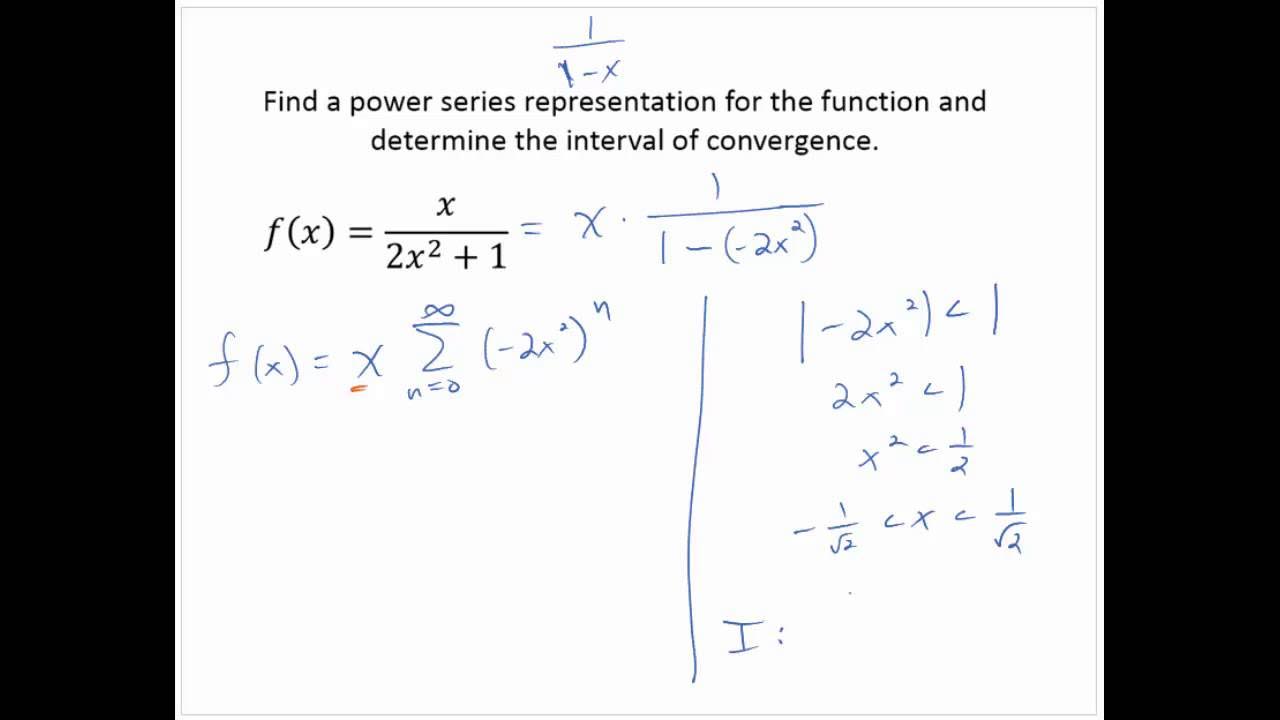 Representations of Functions as Power Series - YouTube